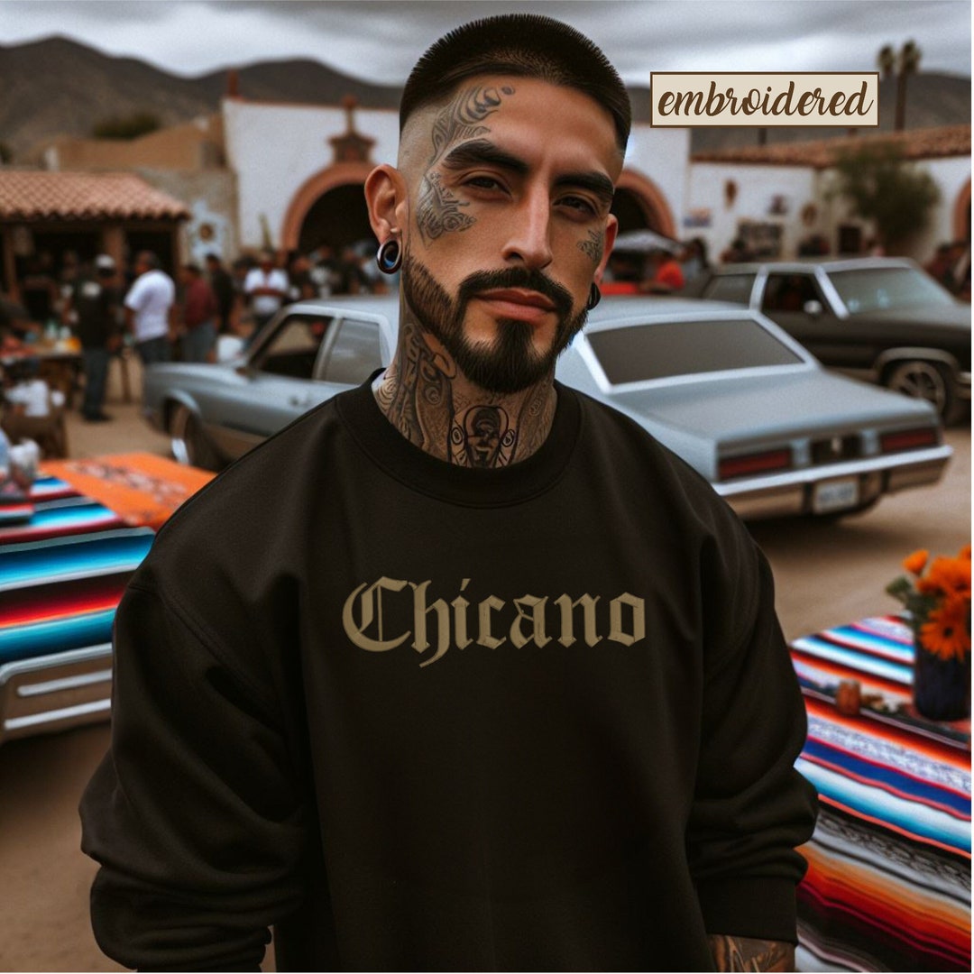 Chicano Embroidered Unisex Crewneck Sweatshirt, Chicana Latin Hispanic ...