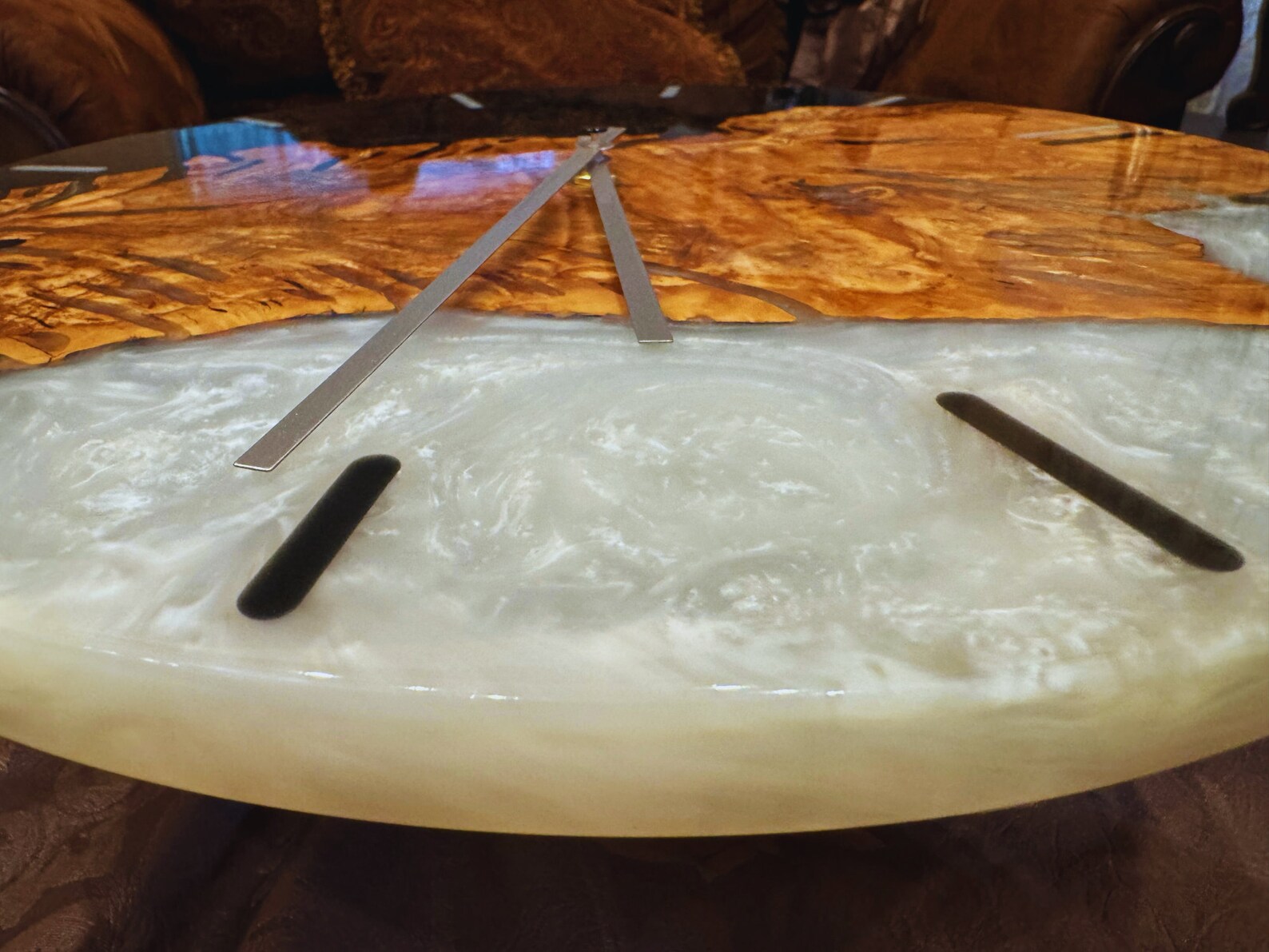 Modern Black & White Wall Clock, Unique Wall Art, Room Decor - Etsy