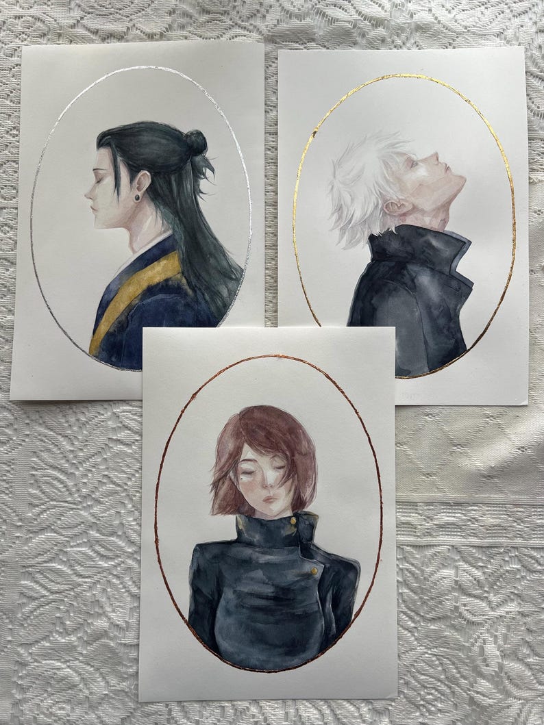 Gojo Satoru Watercolor Painting Original JJK Anime Jujutsu Kaisen ...