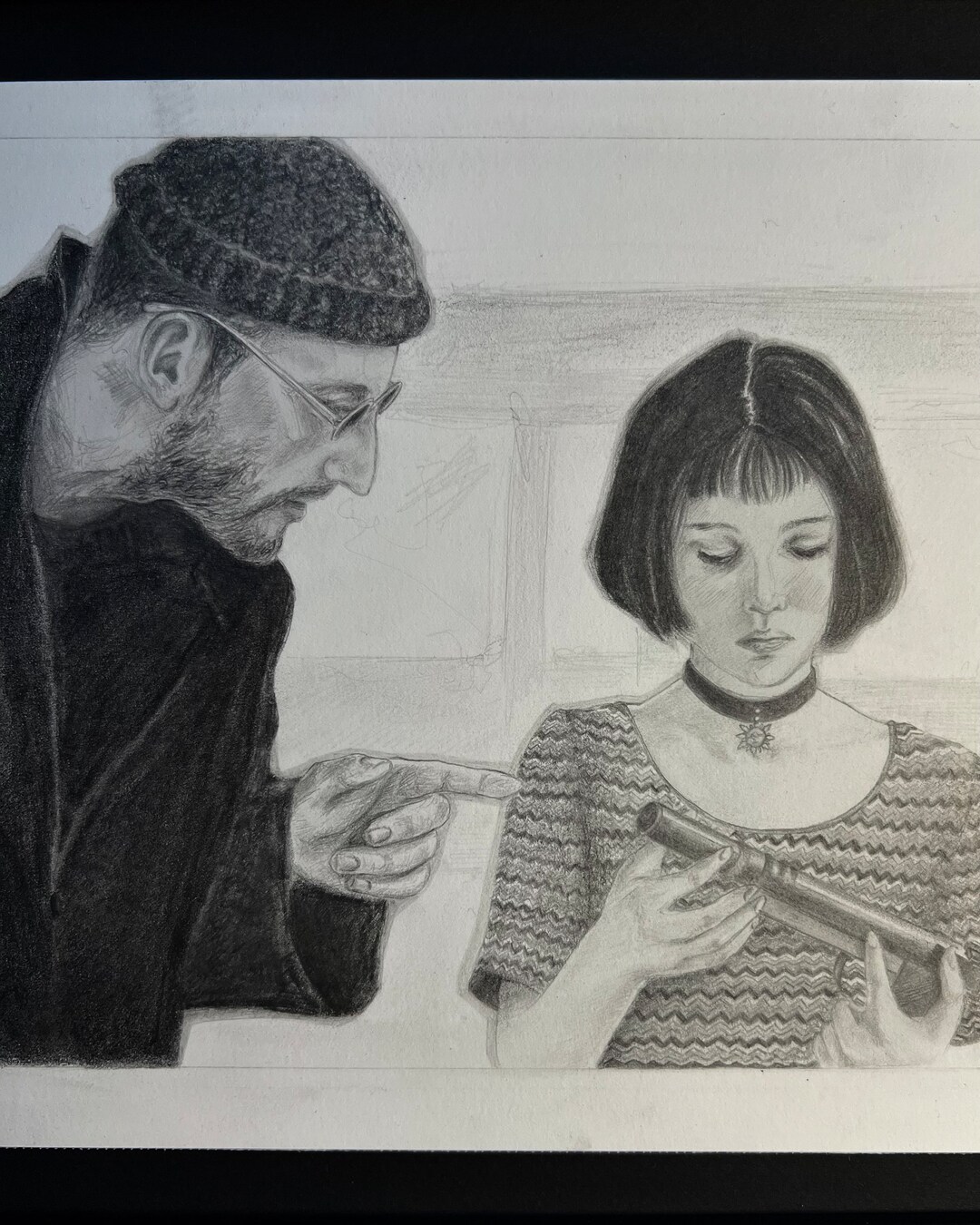 Drawing Leon the Professional Artwork Original Hand Drawn Movie ...