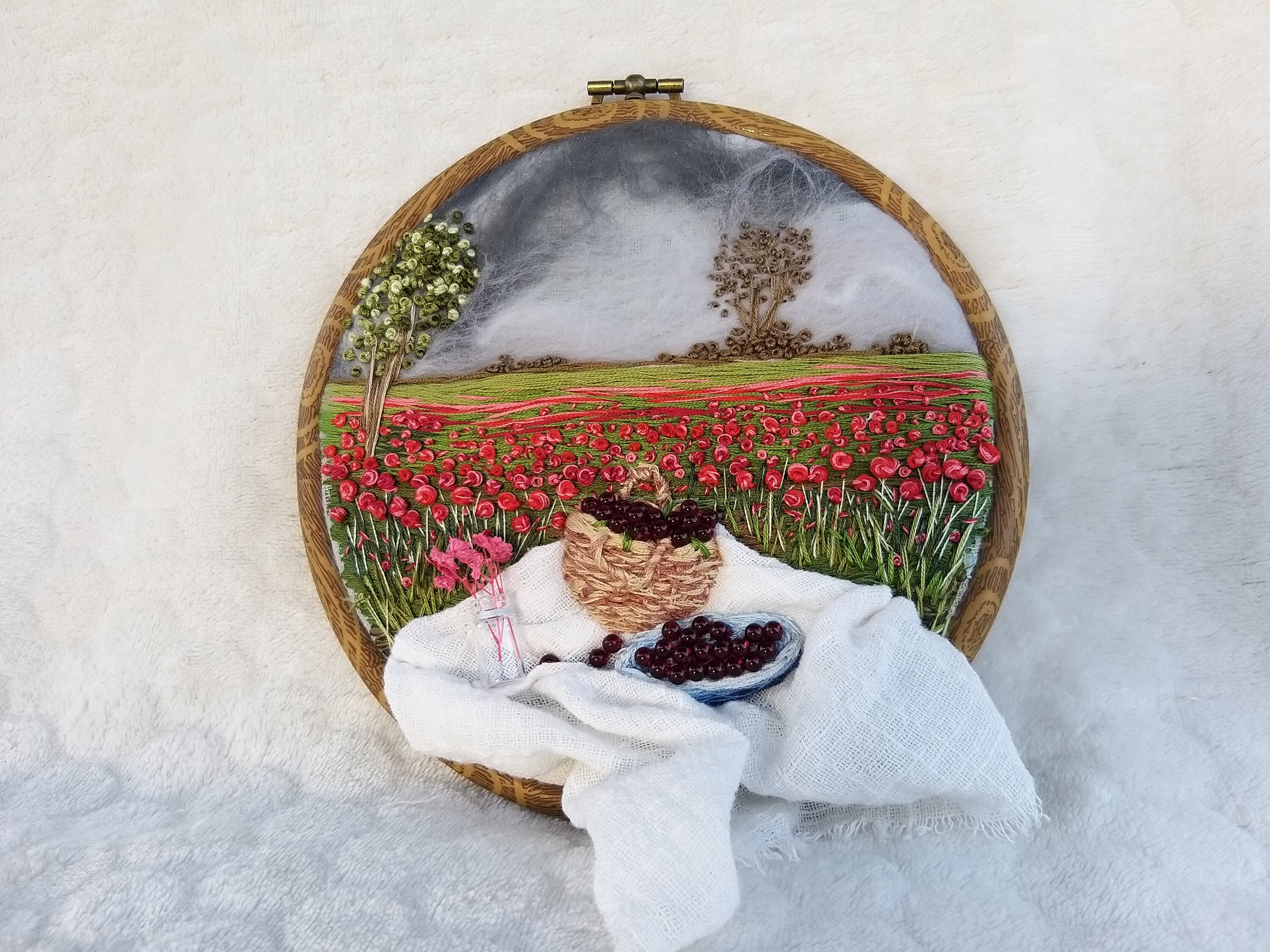 Embroidered Painting Etsy