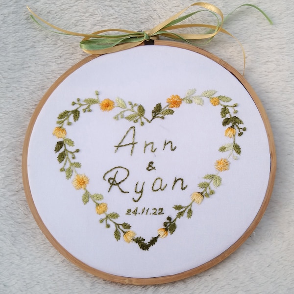 Anniversary Heart Embroidery - Etsy