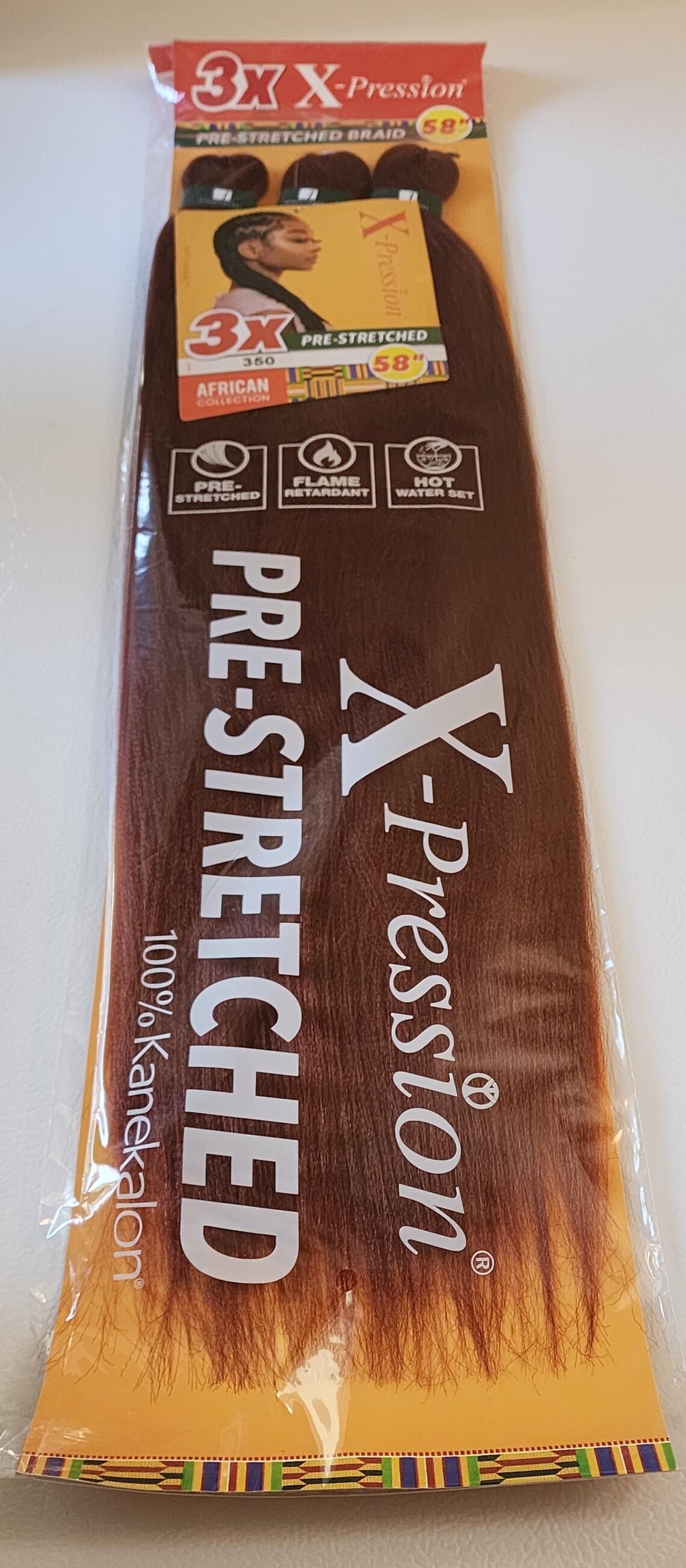 Color 350 - X-pression Xpression Expression 58" Braiding Hair 3X Pre ...