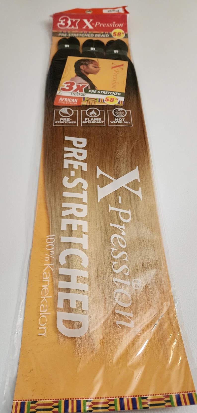 Color 3T/27/613 - X-pression Xpression Expression 58" Braiding Hair 3X ...