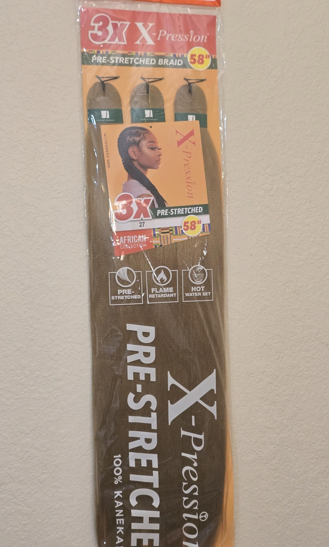 Color 27- X-pression Xpression Expression 58" Braiding Hair 3X Pre ...