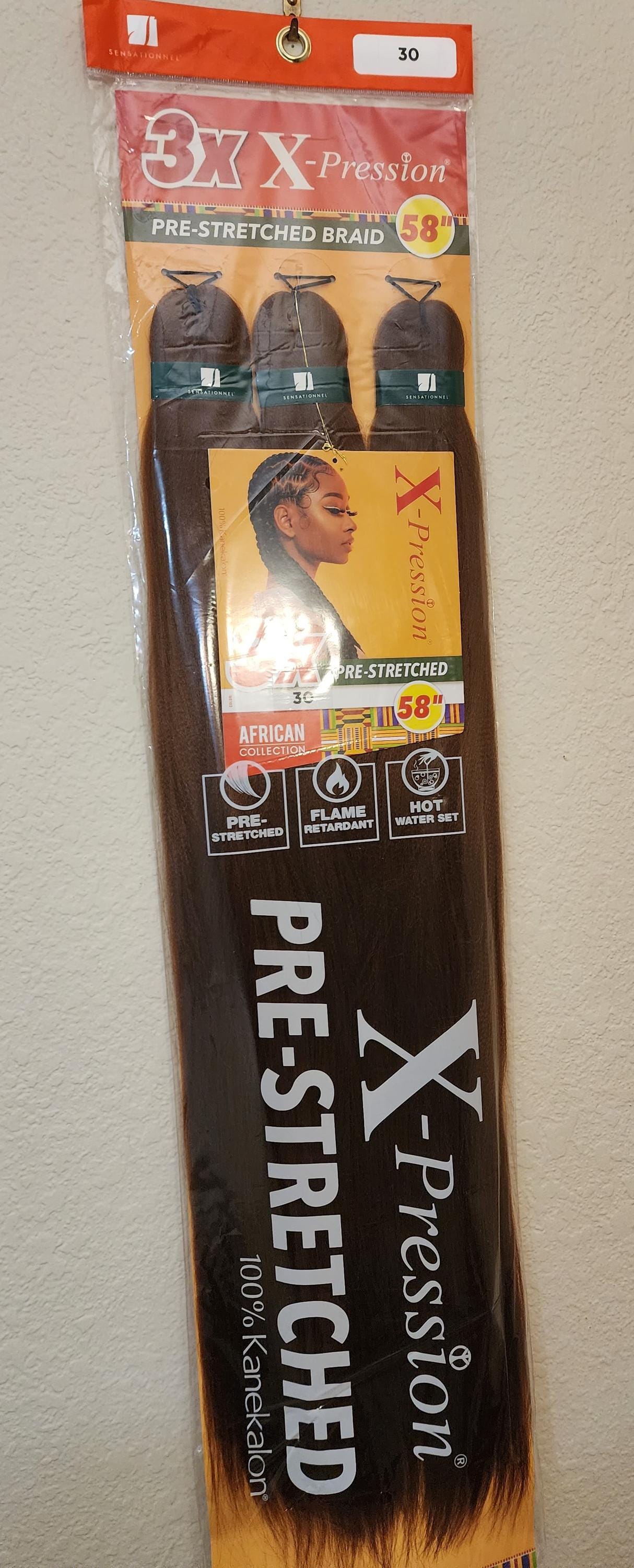 Color 30 - X-pression Xpression Expression 58" Braiding Hair 3X Pre ...