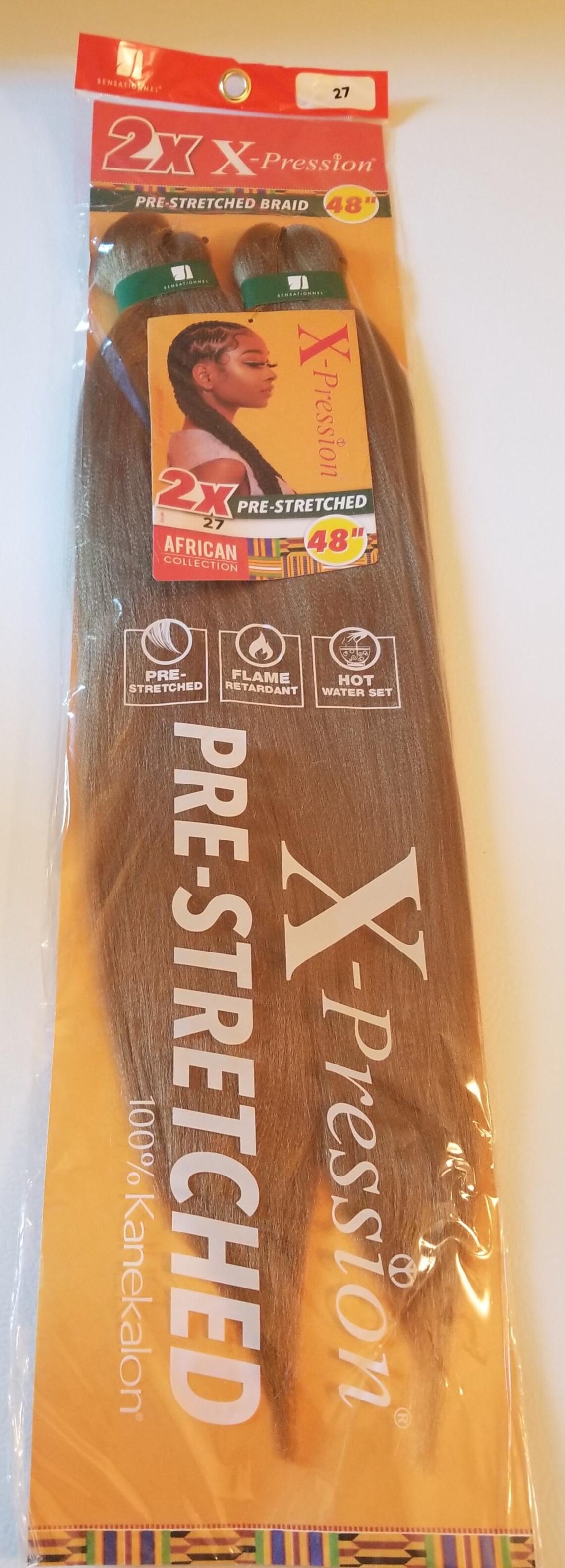 Color 27- X-pression Xpression Expression 48" Braiding Hair 2X Pre ...