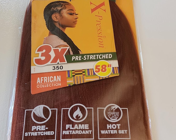 Color 350 - X-pression Xpression Expression 58" Braiding Hair 3X Pre ...