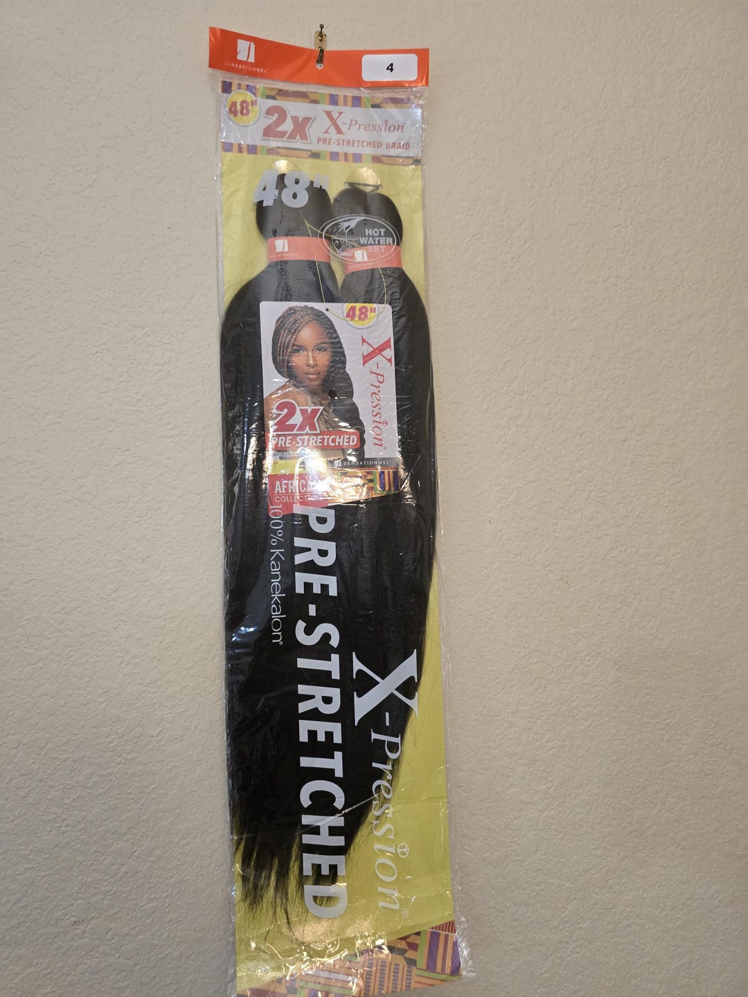 Color 4 - X-pression Xpression Expression 48" Braiding Hair 2X Pre ...