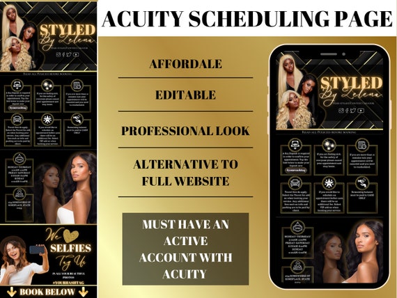 ACUITY SITE DESIGN Acuity Theme Premade Website Template - Etsy