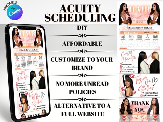 DIY Acuity Scheduling Editable Acuity Booking Site - Etsy