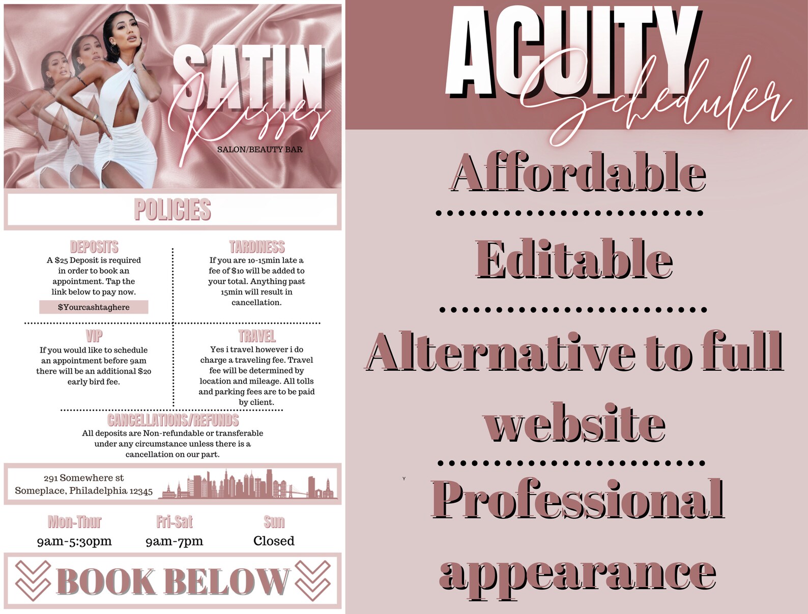 ACUITY SITE DESIGN, Acuity Theme, Premade Website Template, Nail Tech ...