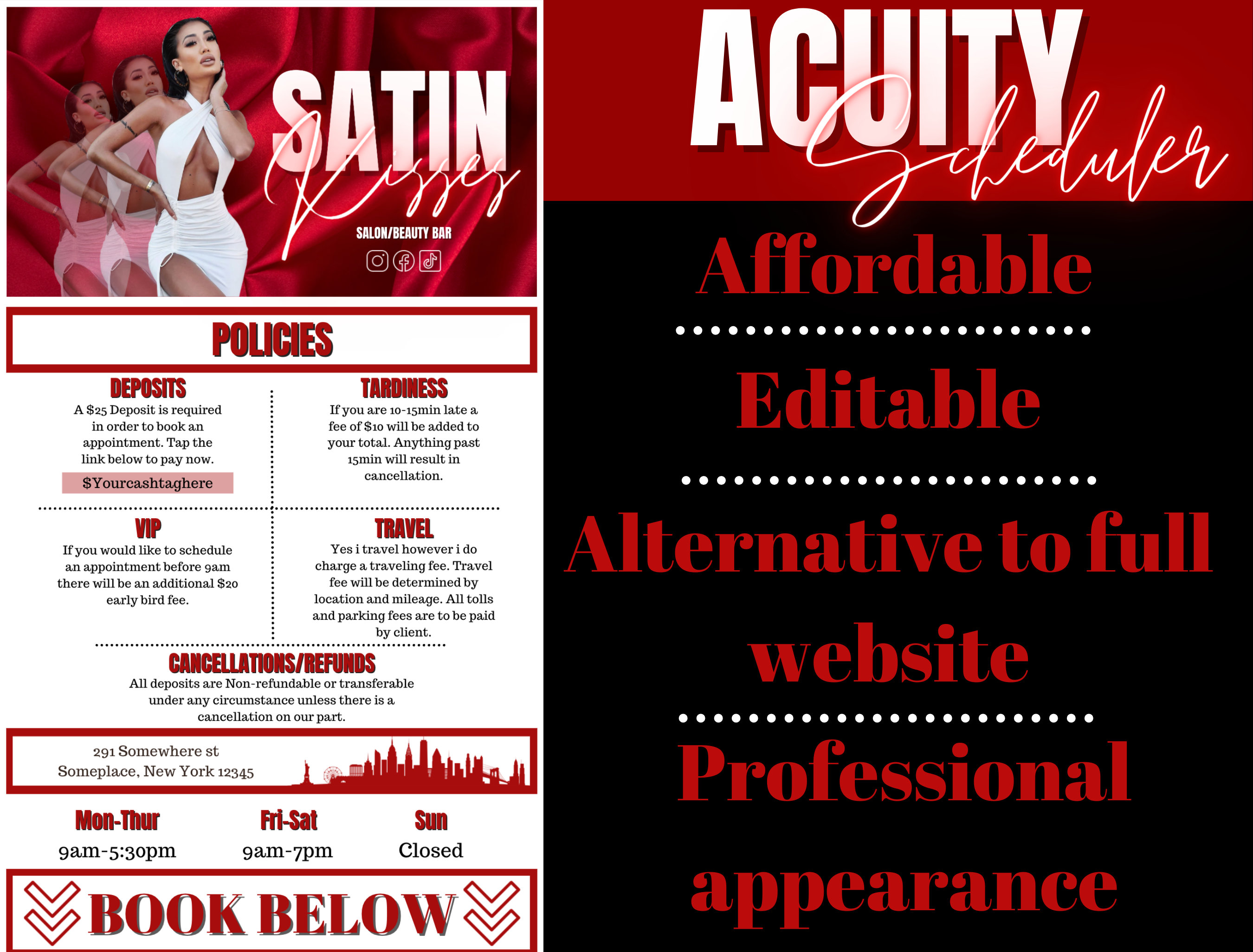 ACUITY SITE DESIGN, Acuity Theme, Premade Website Template, Nail Tech ...