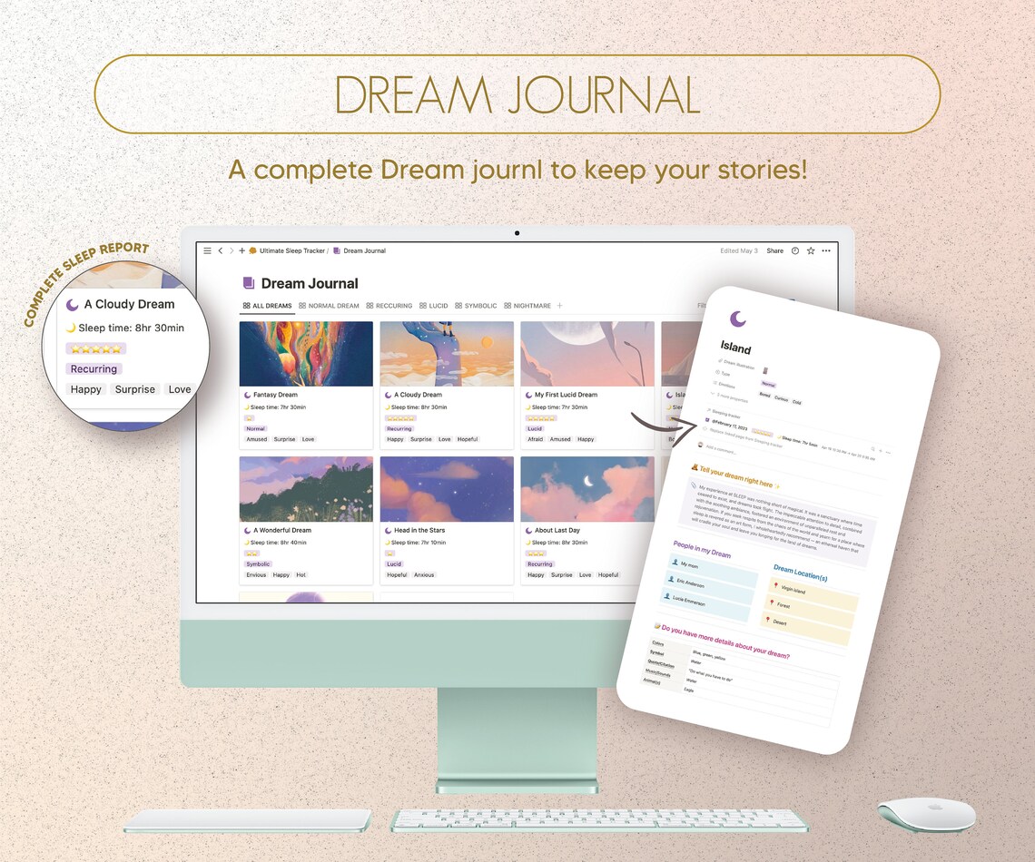 Ultimate Sleep Tracker Notion Template for a Better Bedtime, Sleeping ...