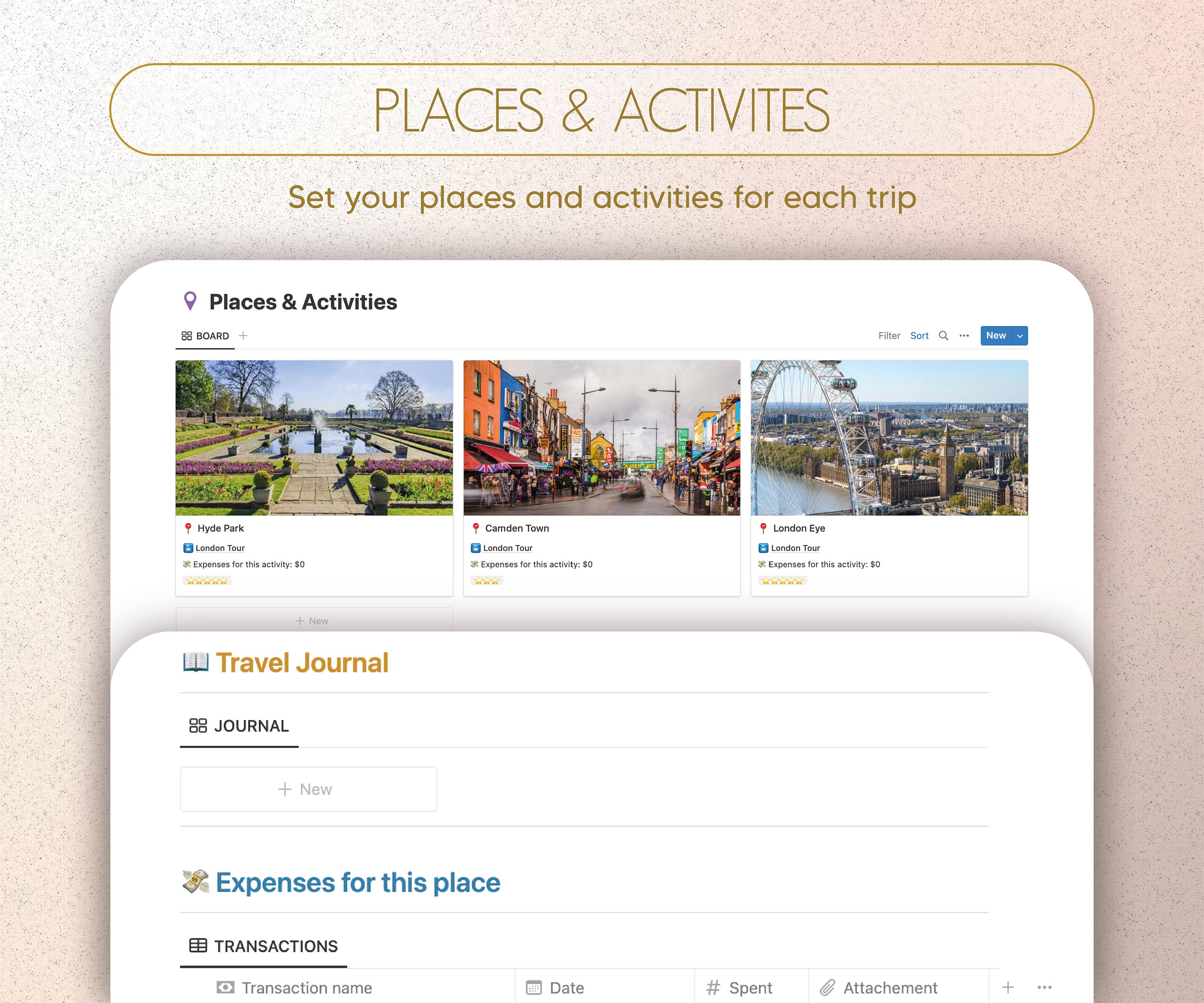 Travel Organizer Notion Template, Plan Your Trips With Notion, Travel Journal, Places and ...