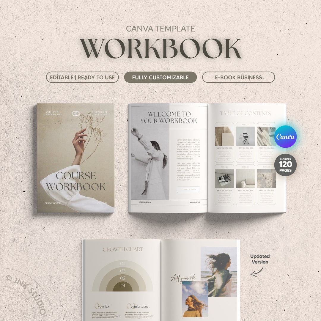 Canva Editable Workbook Template, Ultimate Ebook for Course Creators ...