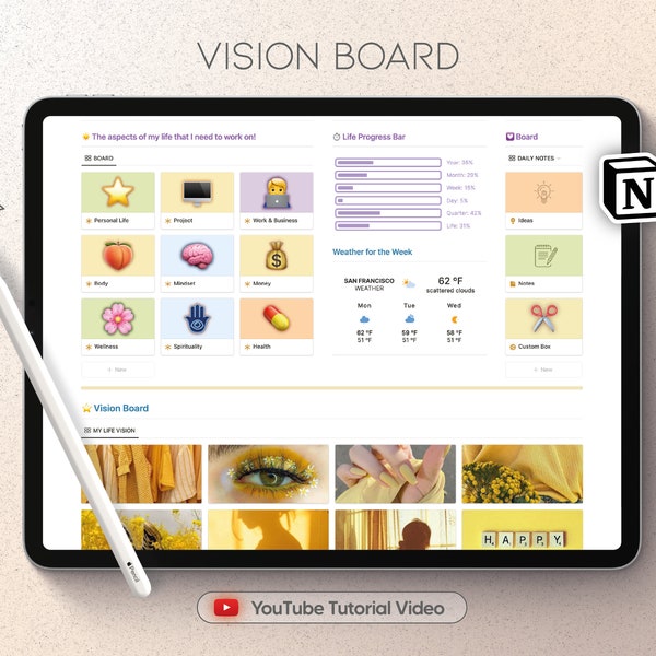 Notion Board - Etsy