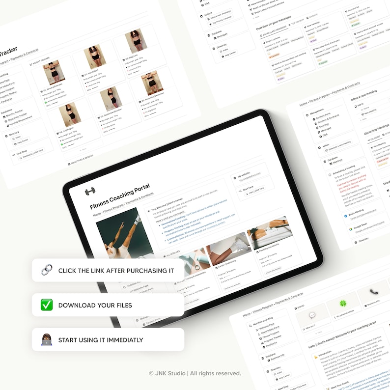 Fitness Coaching Portal Notion Template, Ultimate Notion Planner for ...