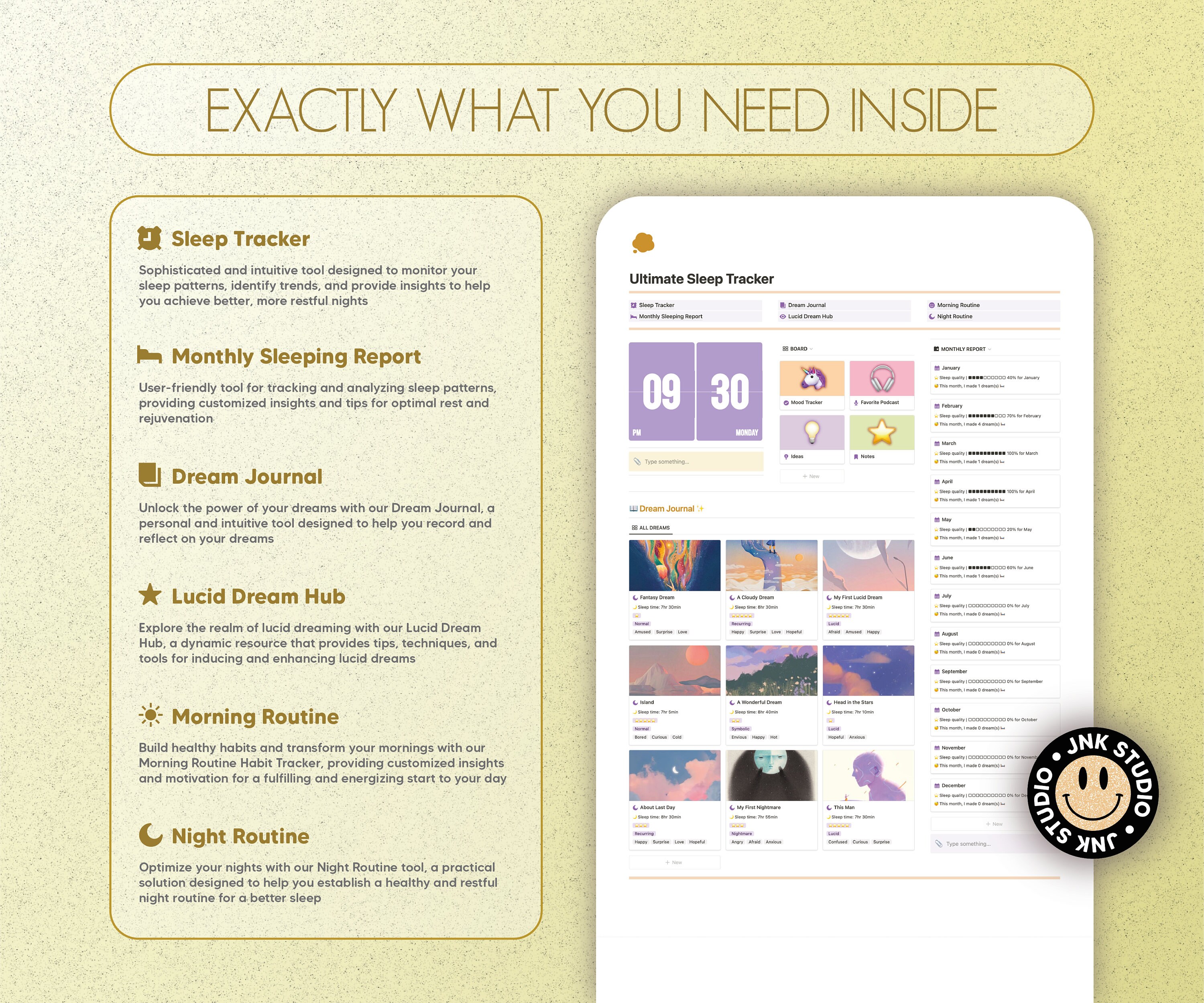 Ultimate Sleep Tracker Notion Template for a Better Bedtime, Sleeping ...