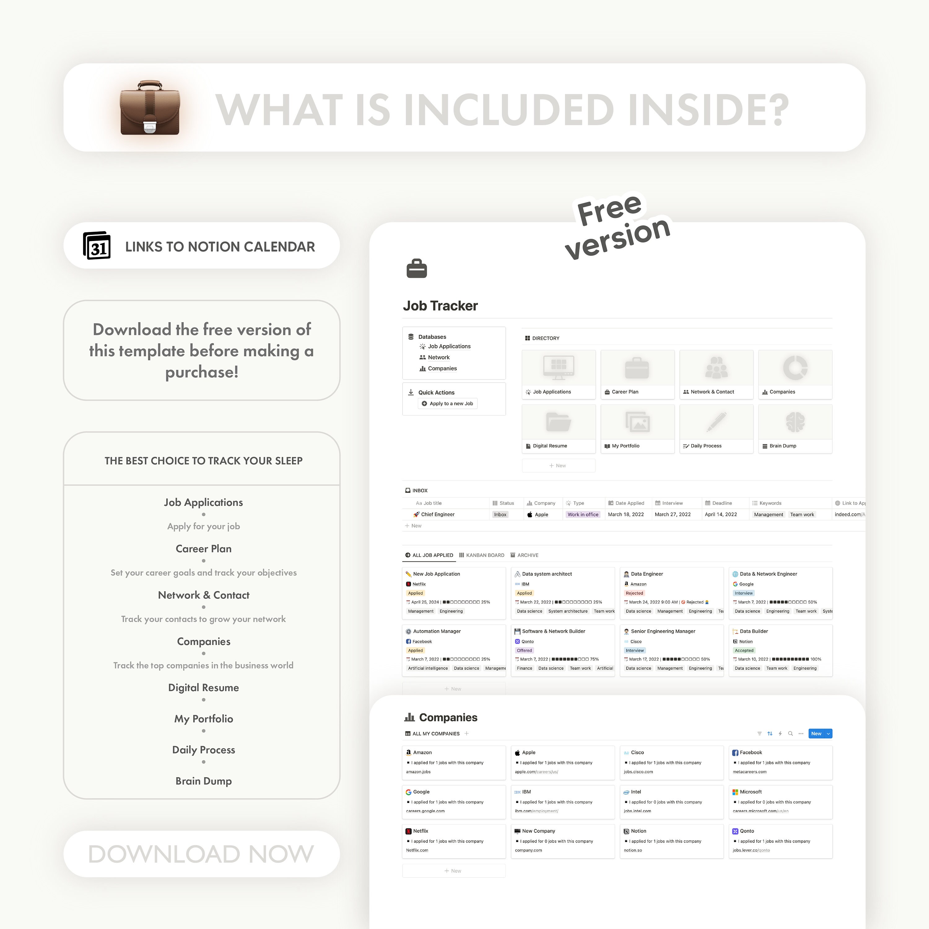 Job Tracker Notion Template for Job Seeker and Freelancer Workers ...