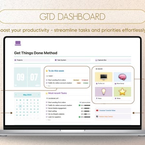 GTD Get Things Done Notion Template Notion Project Manager - Etsy