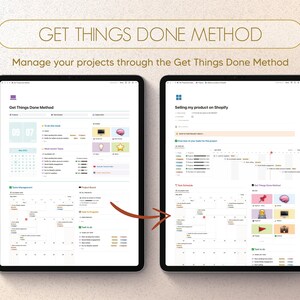 GTD Get Things Done Notion Template Notion Project Manager - Etsy