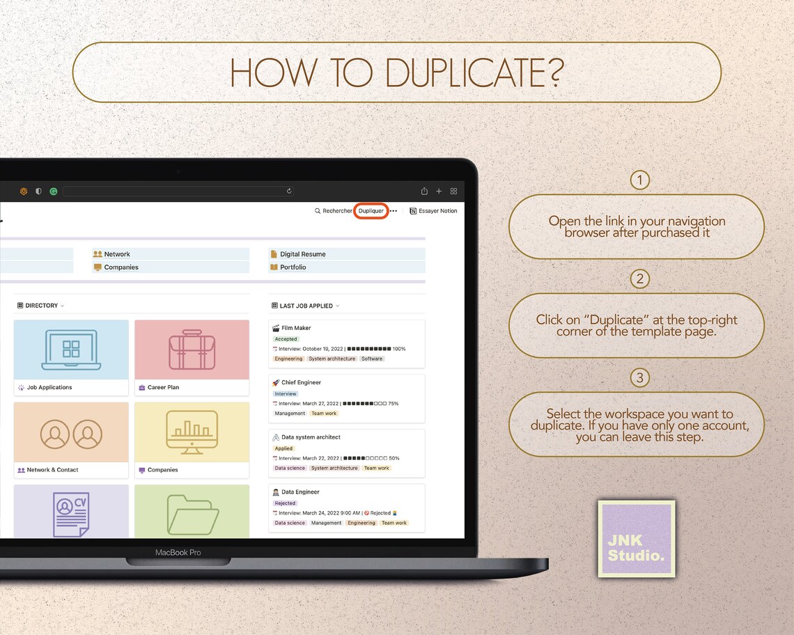 Job Tracker Notion Template for Job Seeker and Freelancer - Etsy