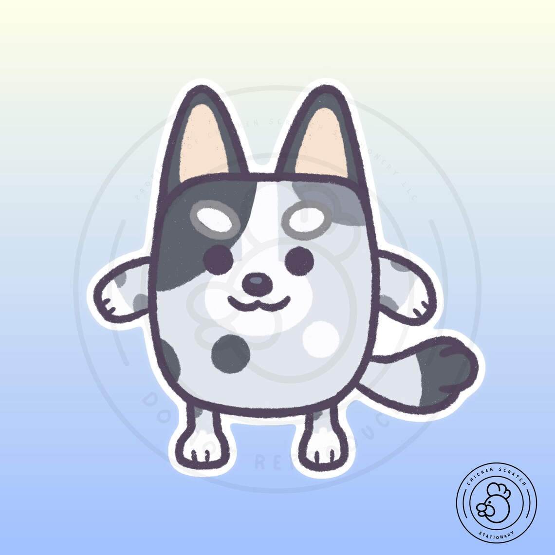 Muffin Vinyl Sticker Kawaii Style Bluey Sticker Bluey Lover Gifts Gifts ...