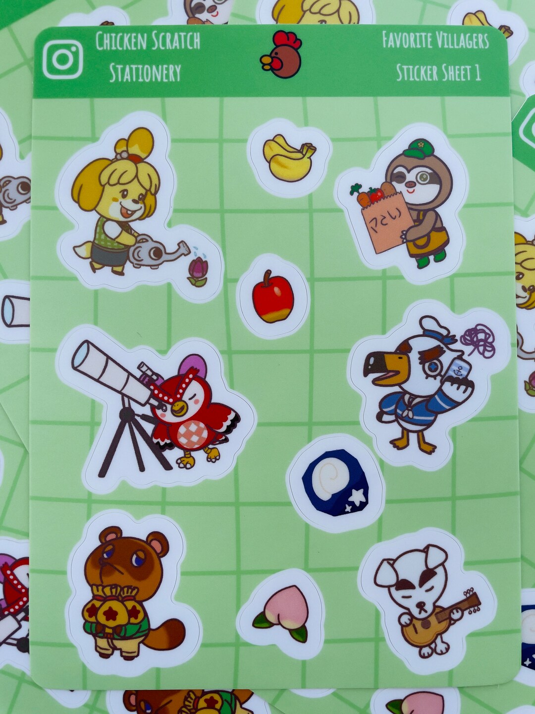 AC Villagers Vinyl Sticker Sheet Kawaii Stickers Nintendo Lover Gift ...
