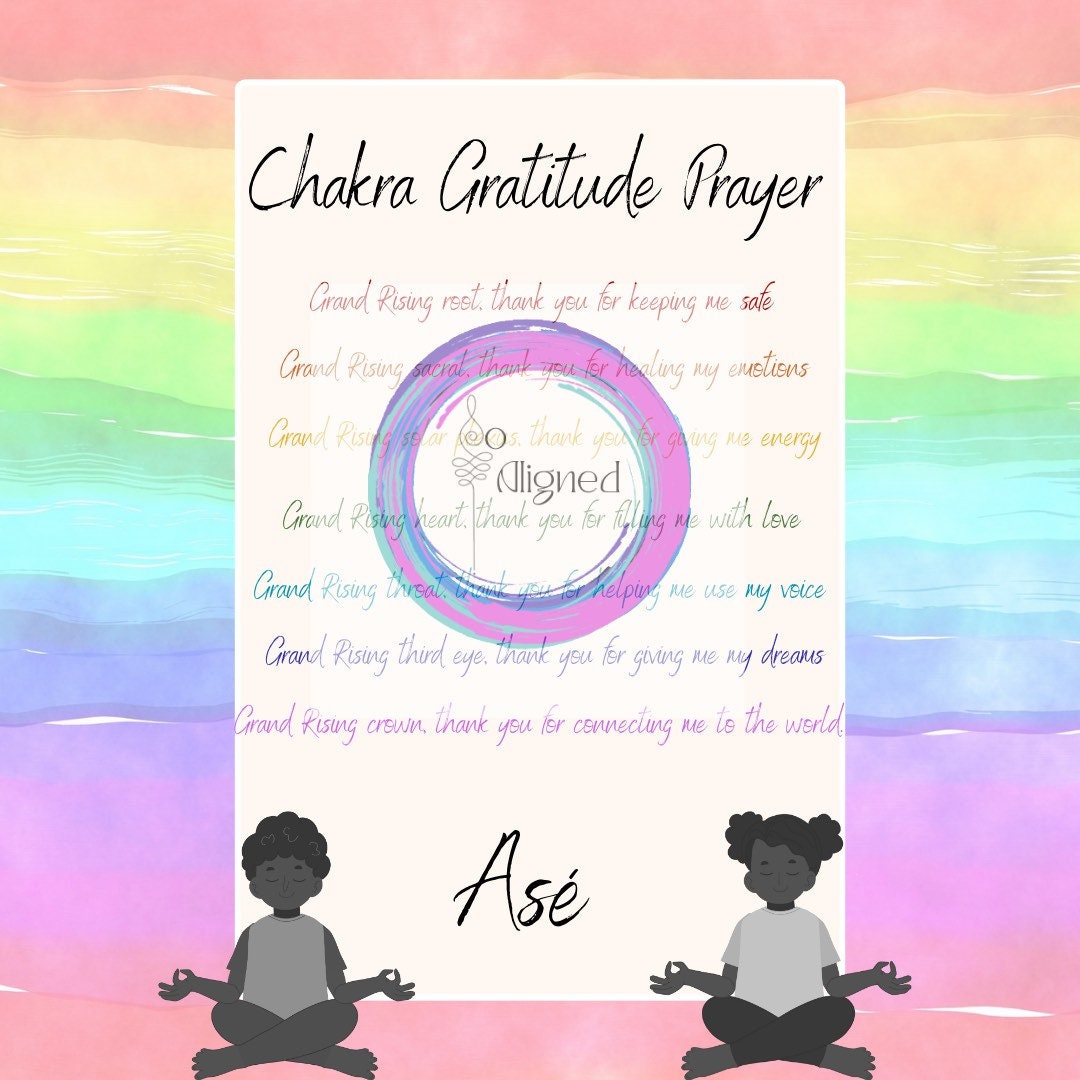 A4 Chakra Prayer Poster - Etsy