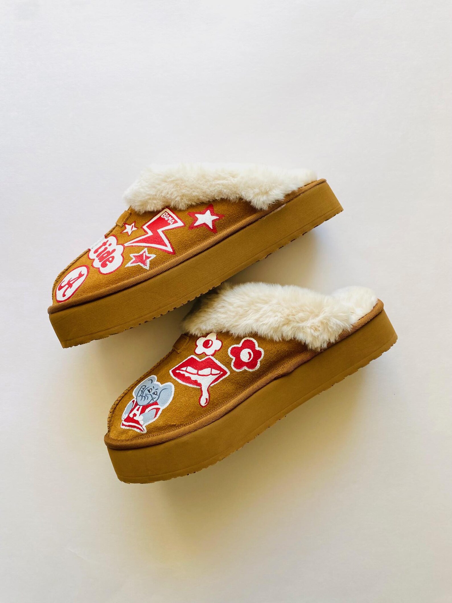 Custom Hand Painted Alabama College Slippers - Etsy