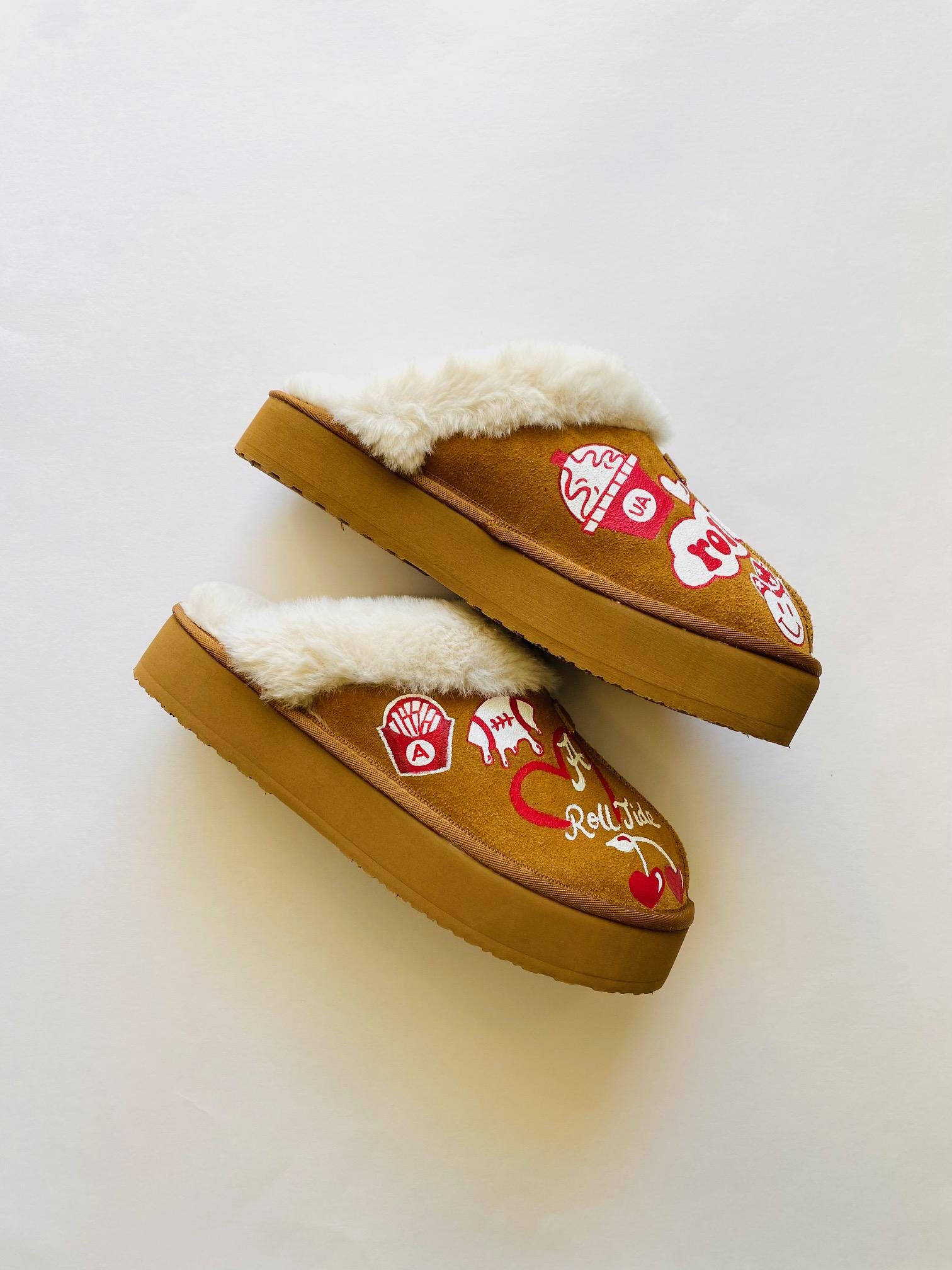 Custom Hand Painted Alabama College Slippers - Etsy