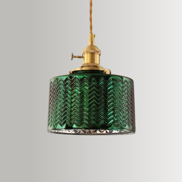 Green Pendant Light - Etsy