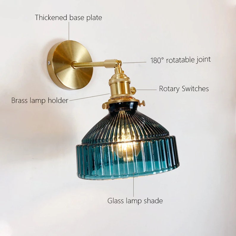 Japanese Plug in Glass Sconce futuristic Glass - Etsy