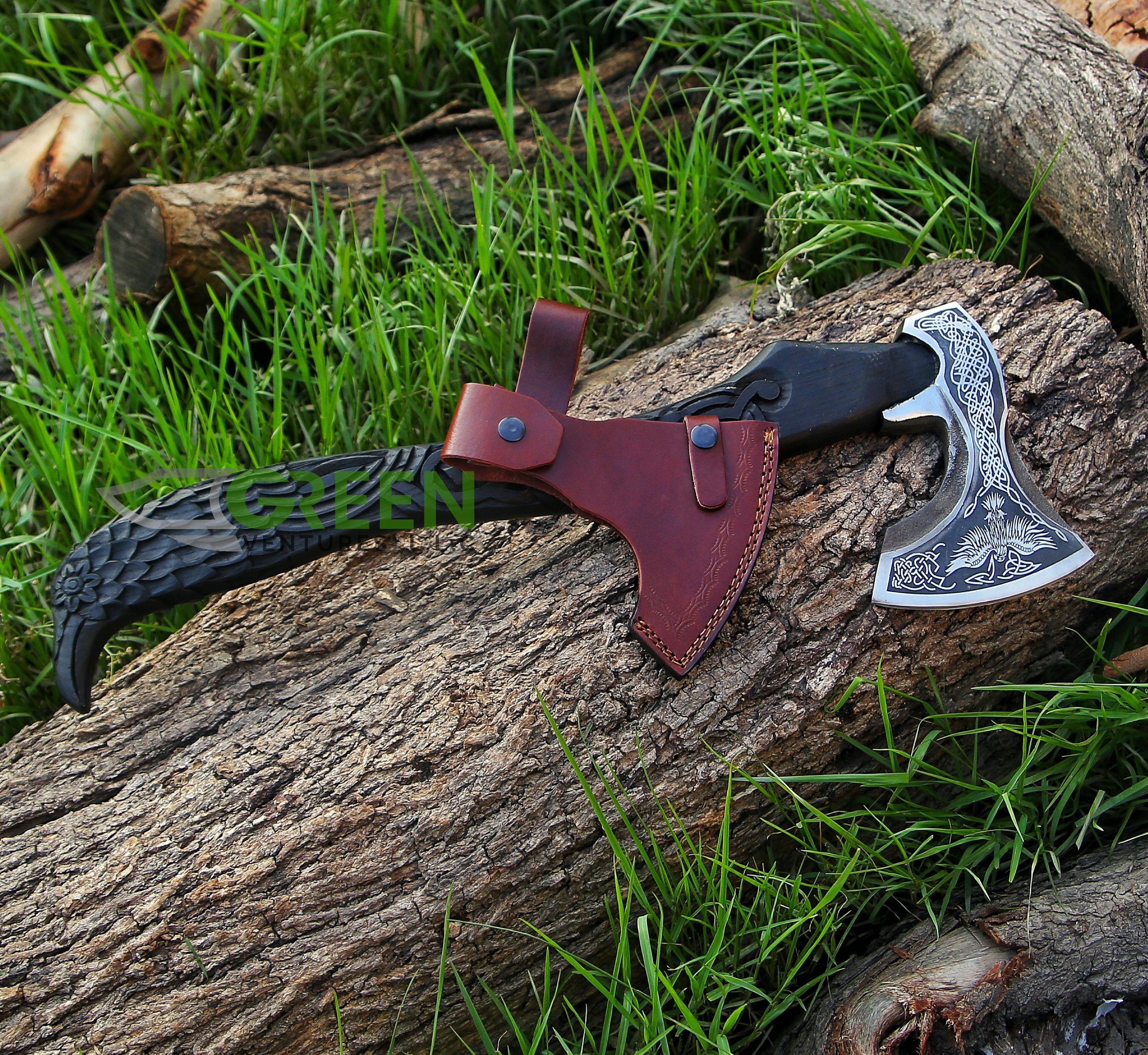 Viking Axe, Raven Engraved Axe, Viking Forged Axe, Personalized Hatchet ...