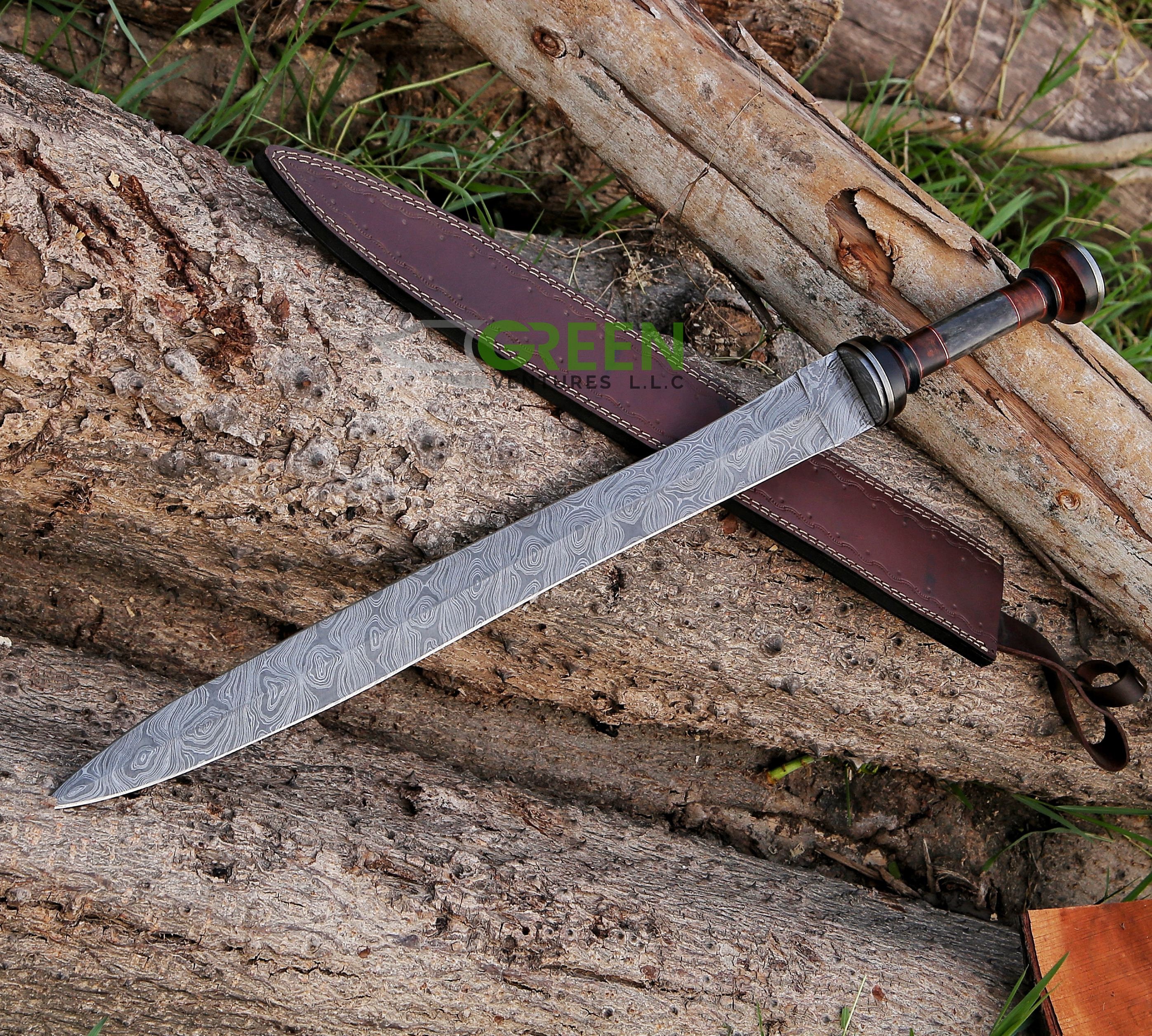Handmade Damascus Steel Roman Gladius Sword With Rosewood Handle - Etsy