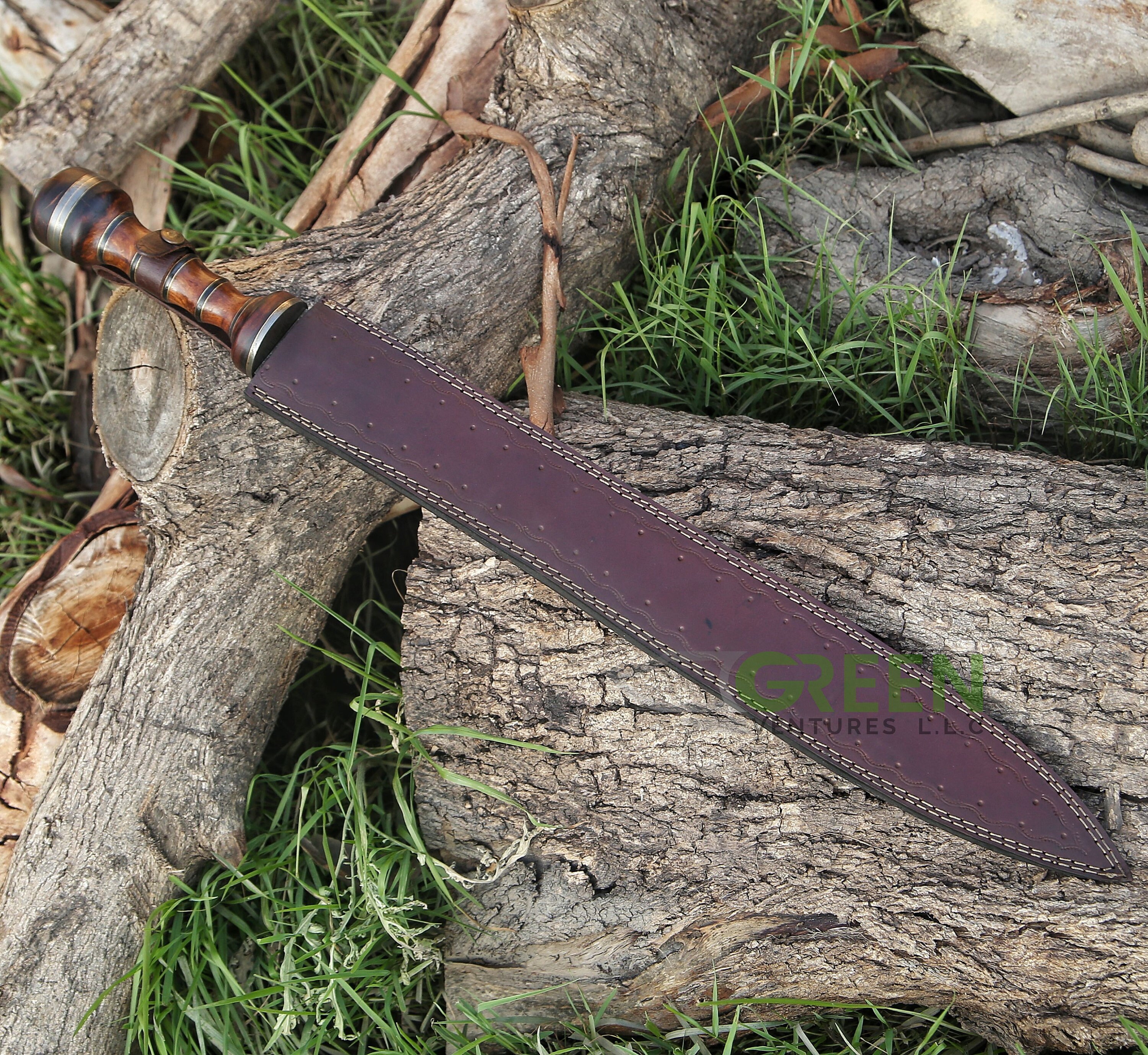 Roman Gladius Sword, Handmade Damascus Steel Sword With Rosewood Handle ...