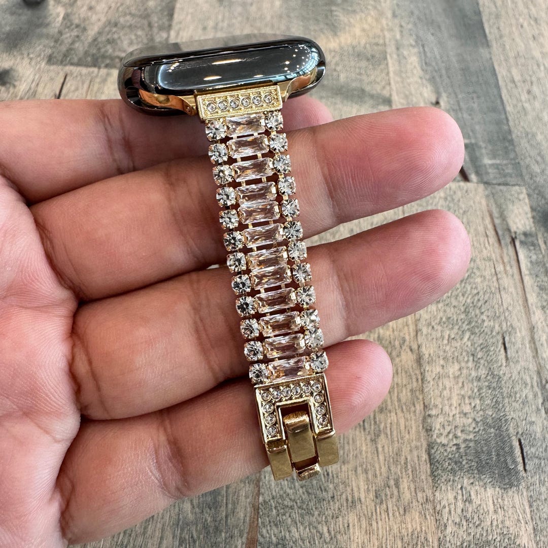 Crystal Gold Apple Watch Band: Elegant Jewelry Bracelet - Etsy