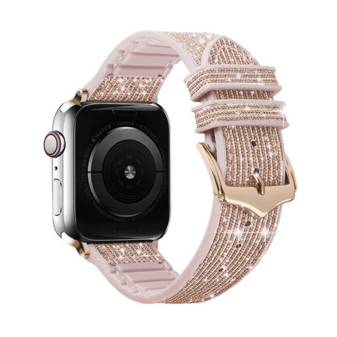 Rose Gold Glistening Strap for Apple Watch Band Series Ultra 8 - Etsy