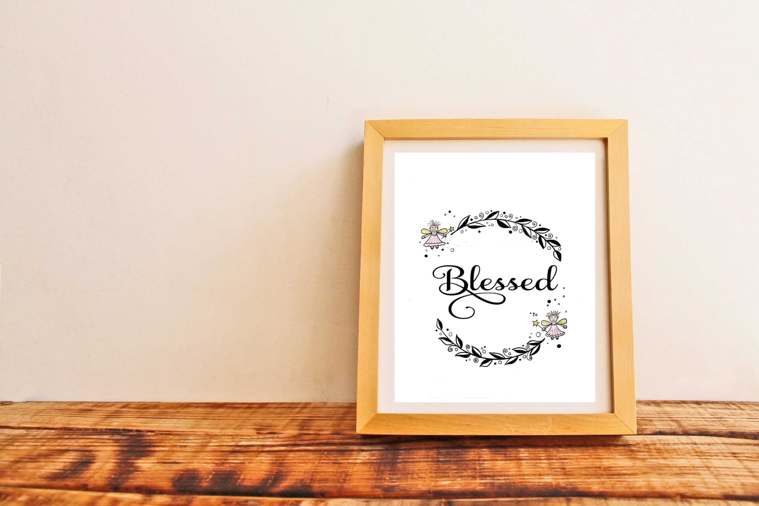 Blessed Sign Minimalist Printable Digital Wall Art, Blessed Sign Wall ...