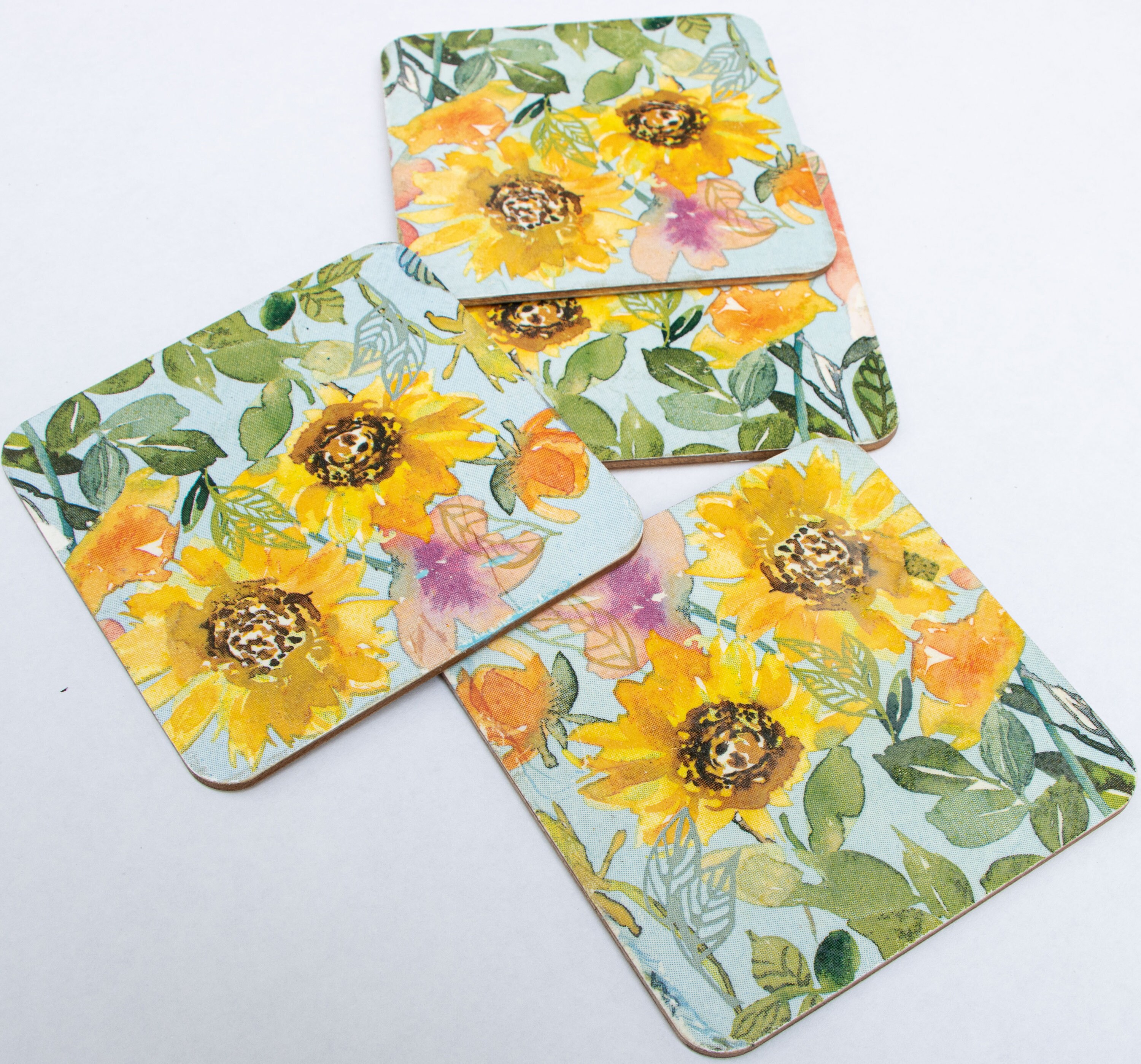 Set of Four Beautiful and Unique Coasters, Each One Handmade With a ...