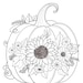 Floral Pumpkin Coloring Pages | Fall Autumn Leaves (PDF) - Etsy