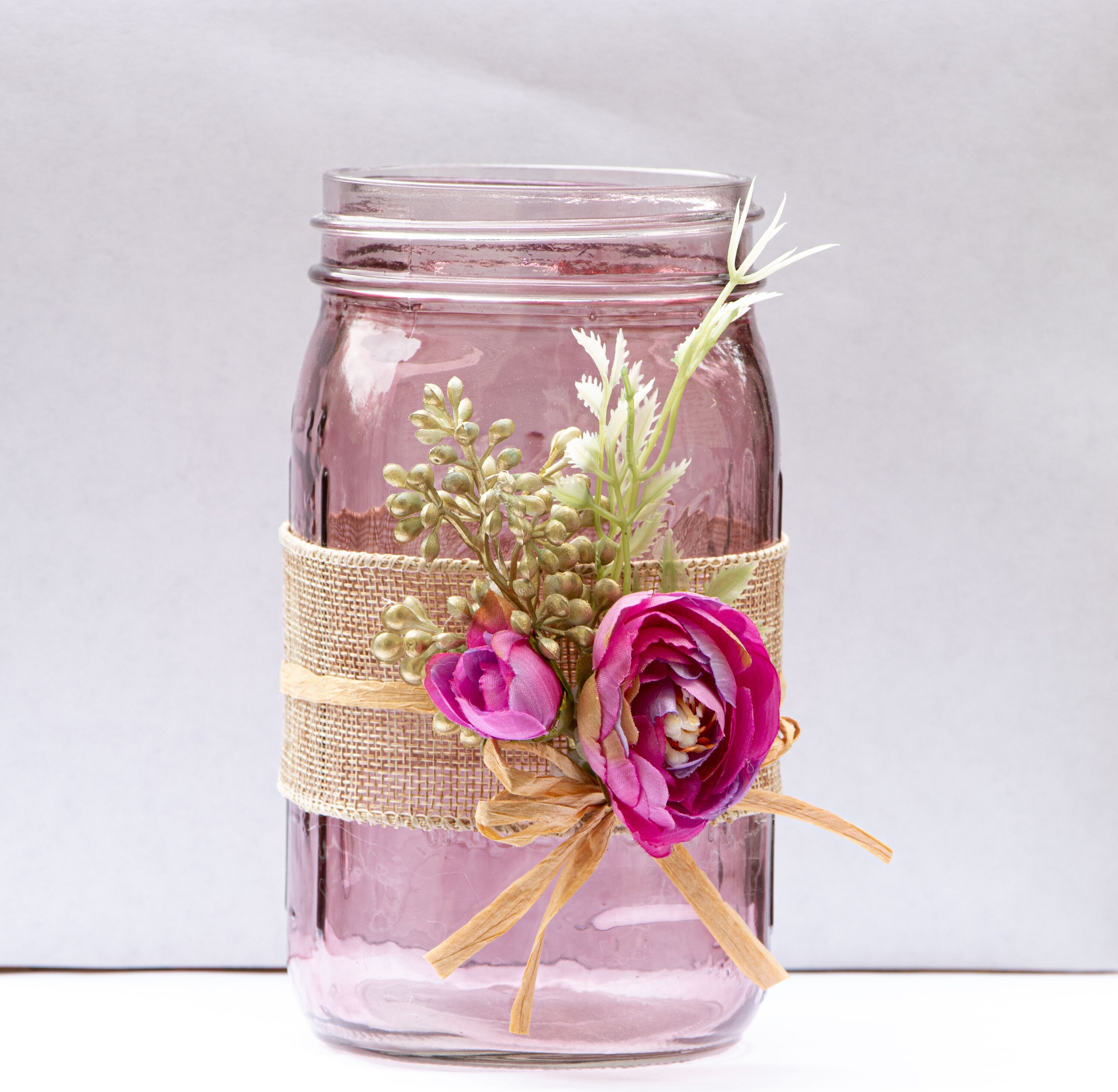 Decorative Wide Mouth Purple Mason Jar for Weddings and Home Decor - Etsy