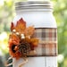 Fall Mason Jar Decor Hand Painted Sunflower Maple Leaf Centerpiece Etsy