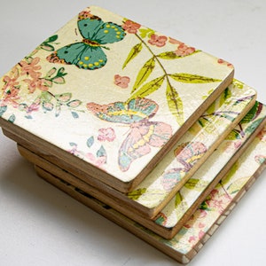 Set of Four Beautiful and Unique Coasters, Each One Handmade With a ...