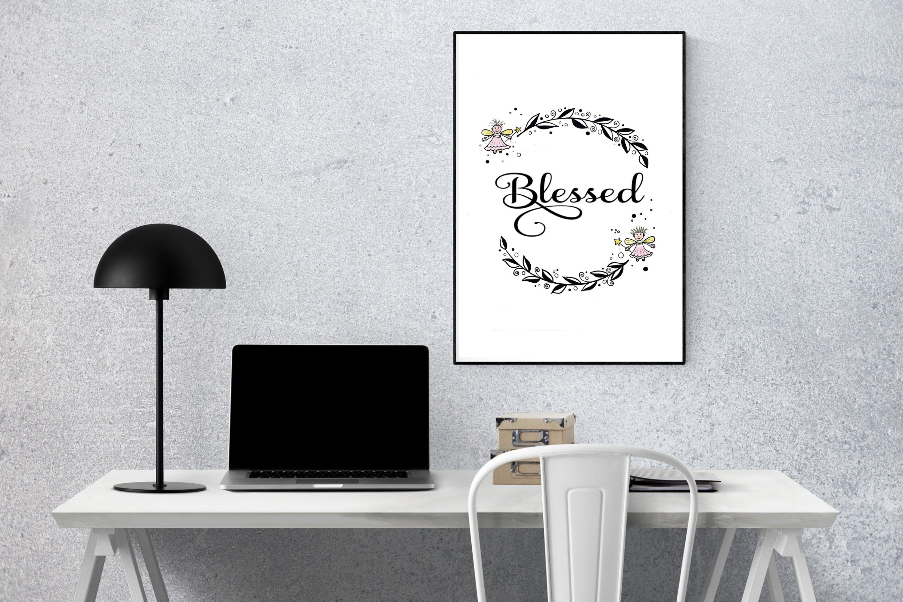 Blessed Sign Minimalist Printable Digital Wall Art, Blessed Sign Wall ...