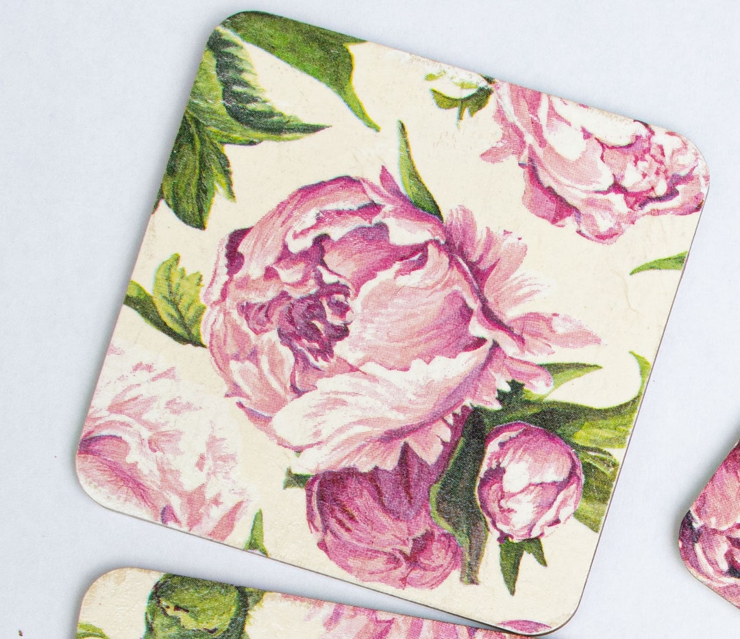 Set of Four Beautiful and Unique Coasters, Each One Handmade With a ...