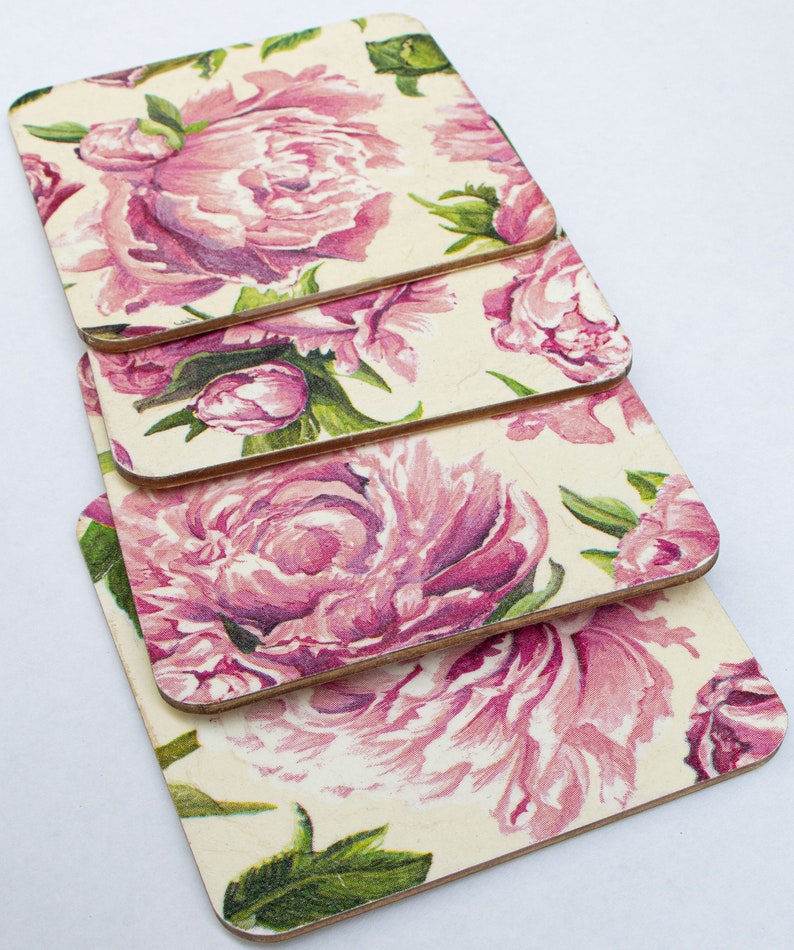 Set of Four Beautiful and Unique Coasters, Each One Handmade With a ...