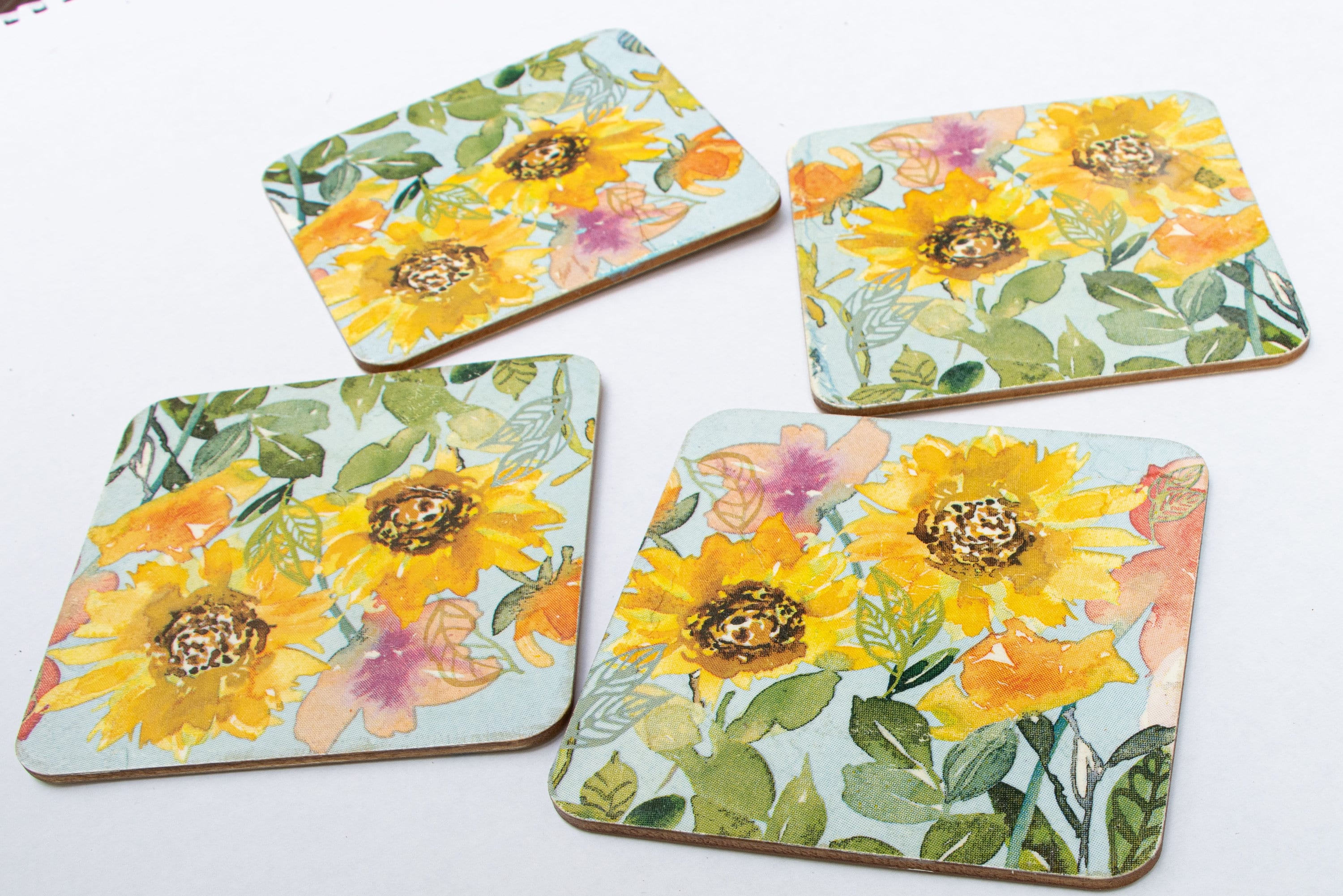Set of Four Beautiful and Unique Coasters, Each One Handmade With a ...