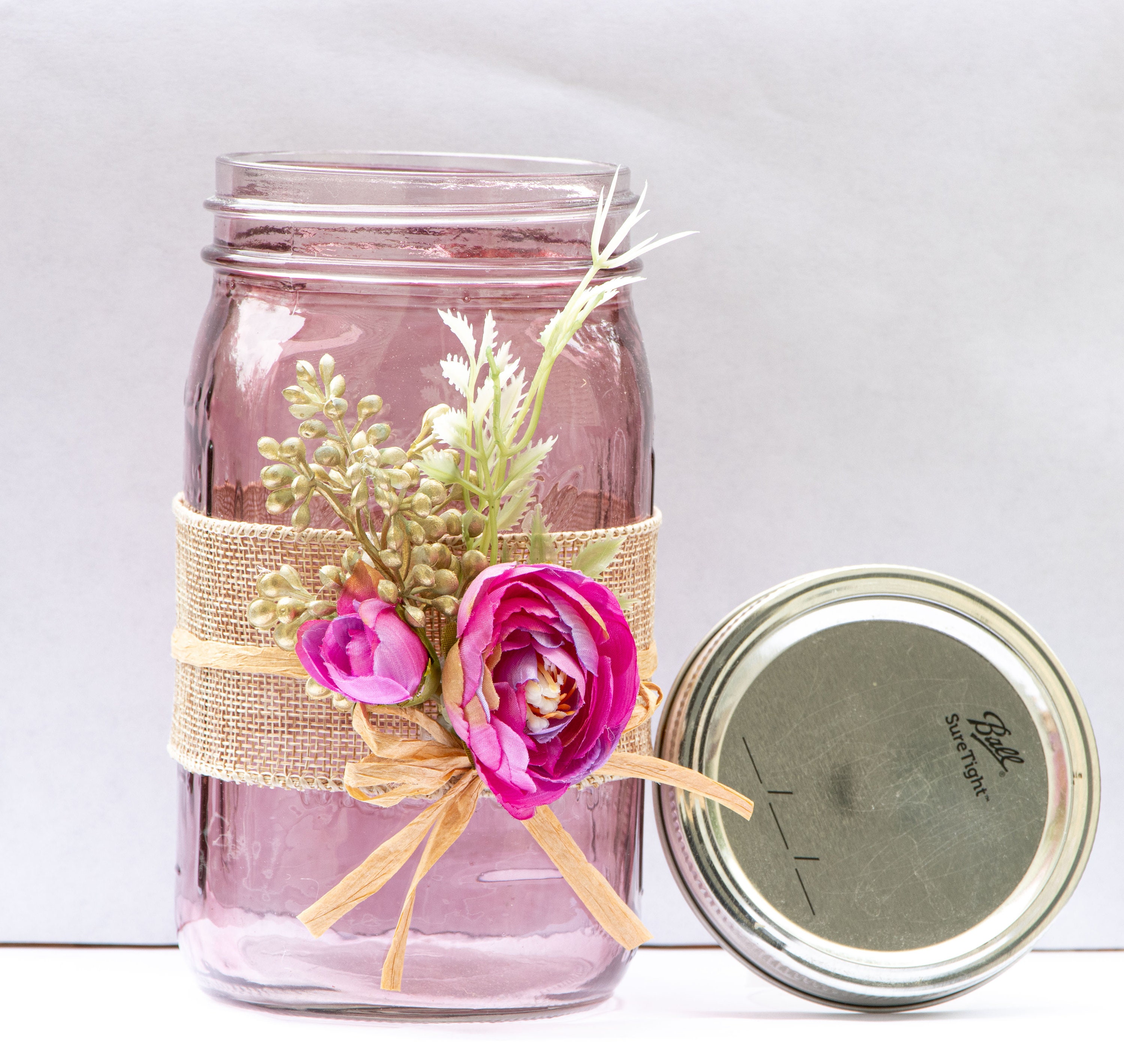 Decorative Wide Mouth Purple Mason Jar for Weddings and Home Decor - Etsy